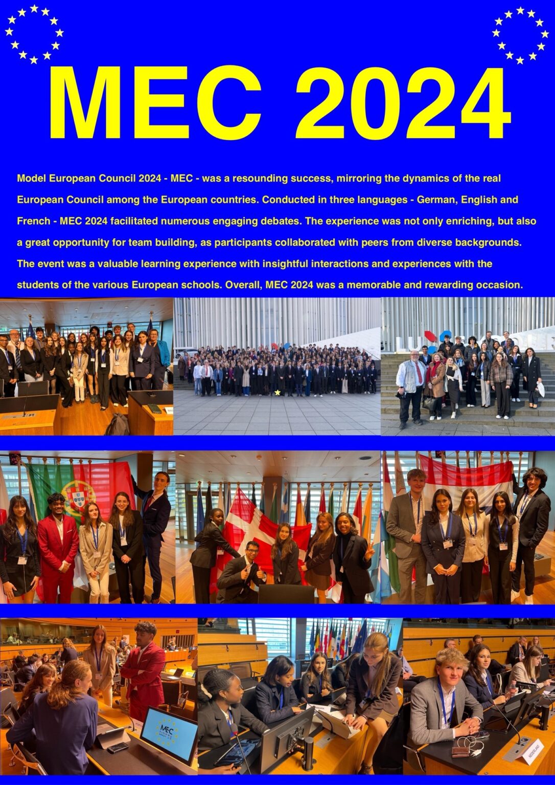 Model European Council 2024 – MEC – European School Karlsruhe